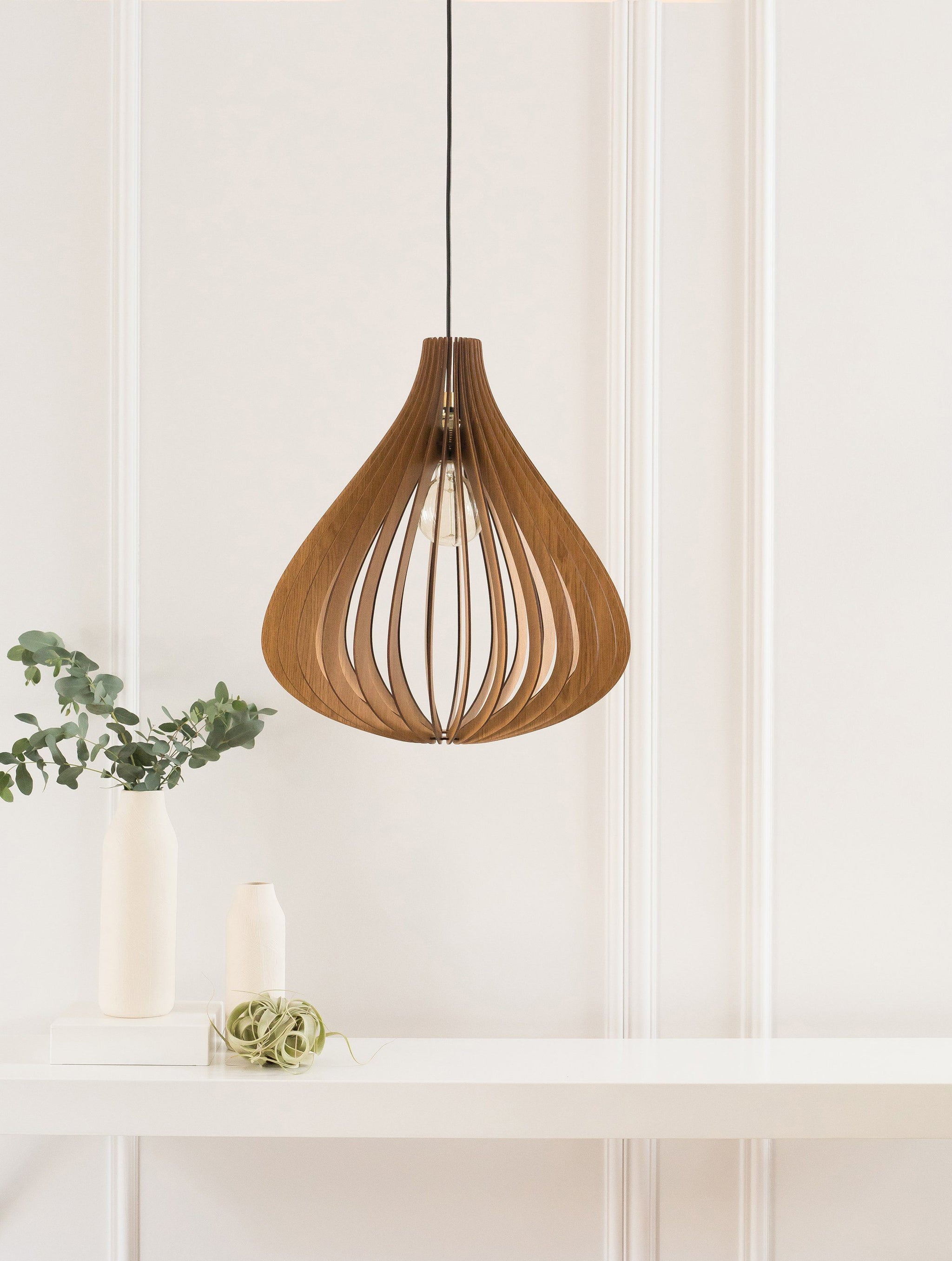 Coral Modern Wood Pendant Light