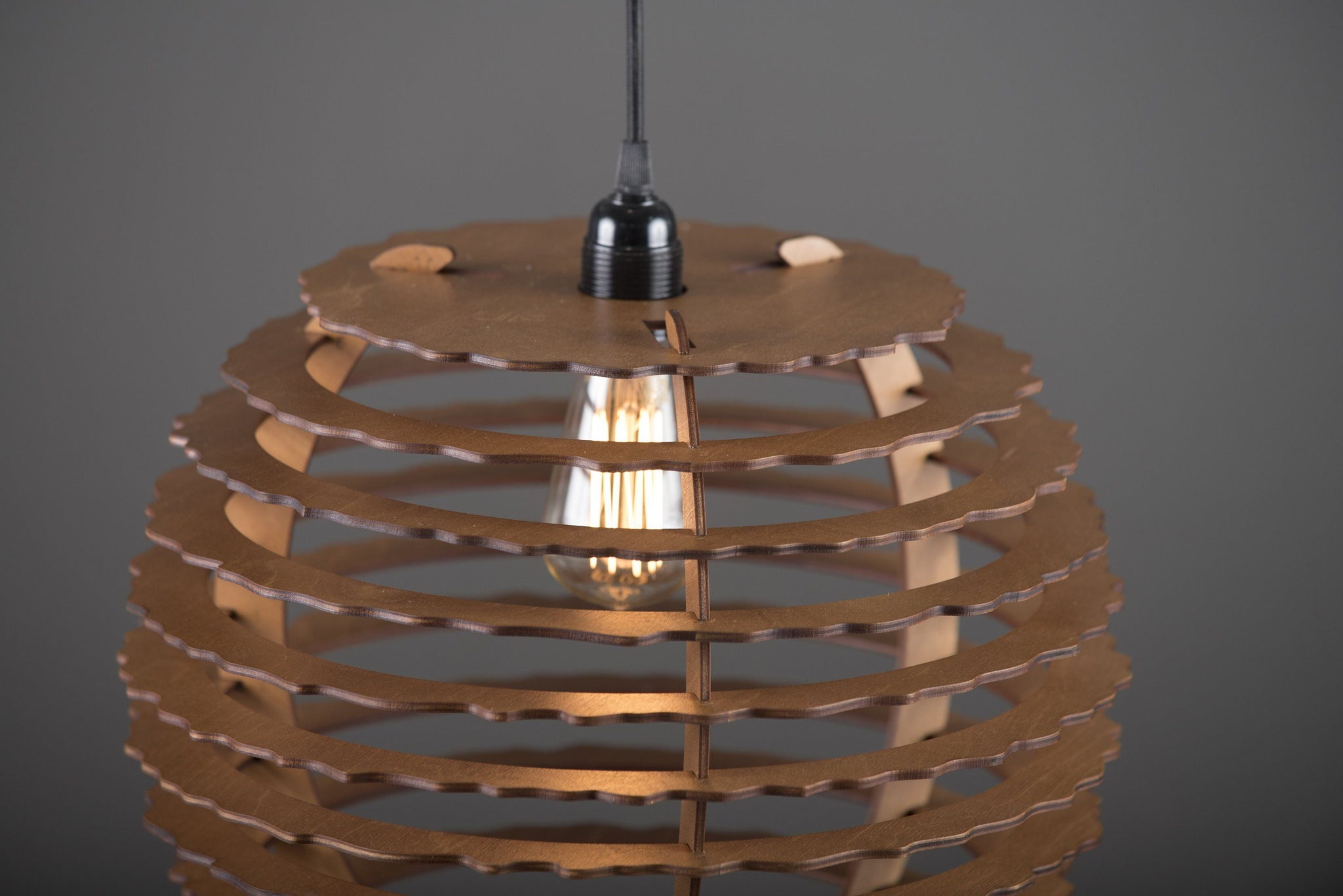 Wavy Modern Wood Pendant Lighting