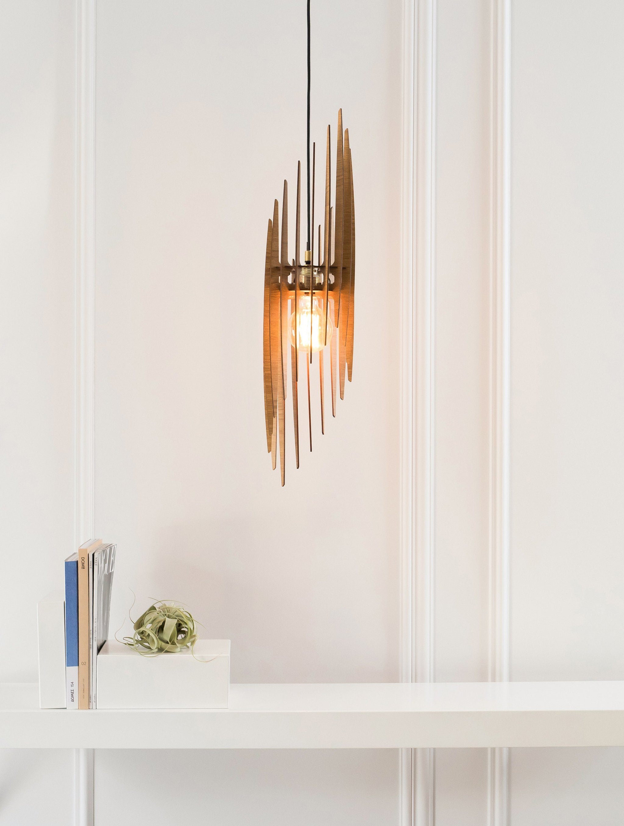 Straight Up Abstract Pendant Light