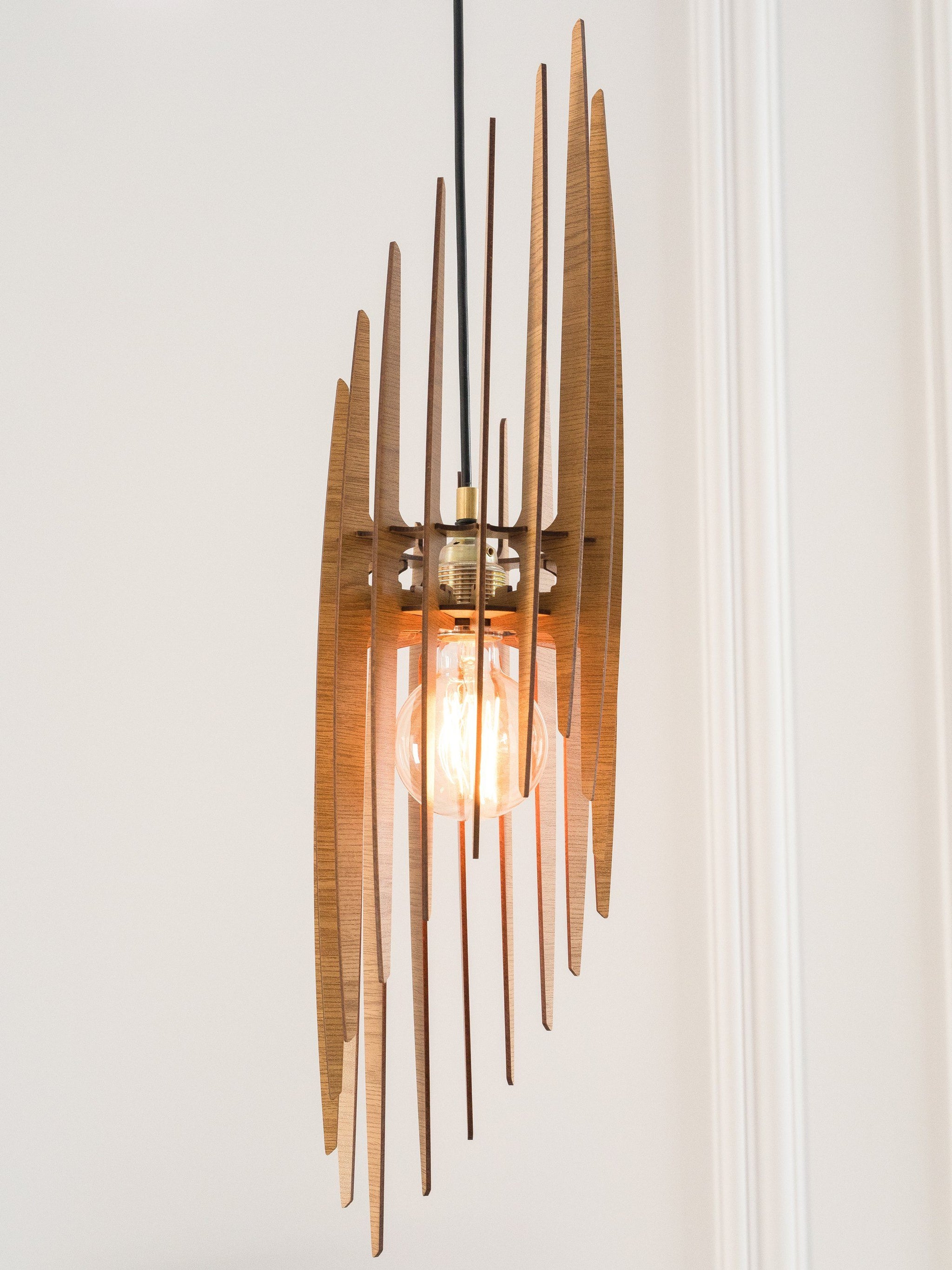 Straight Up Abstract Pendant Light