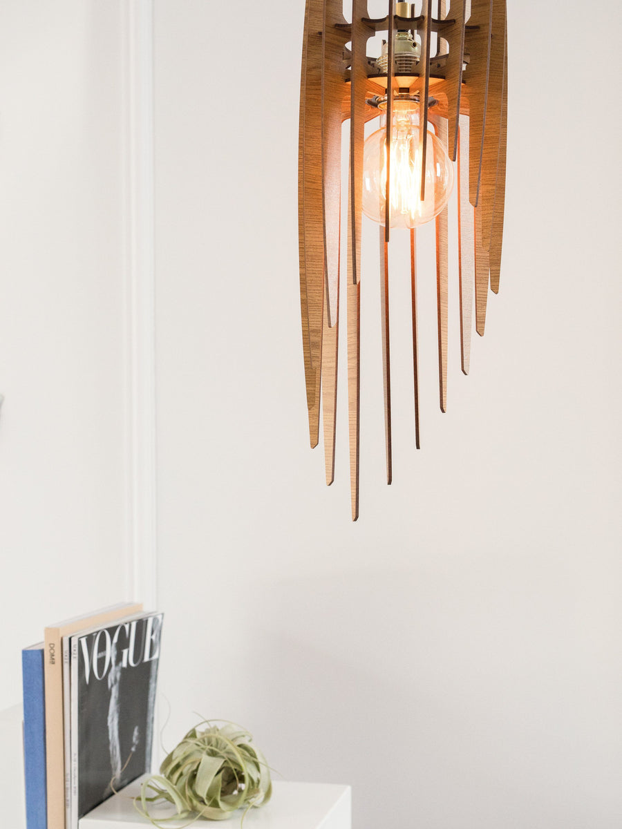 Straight Up Abstract Pendant Light